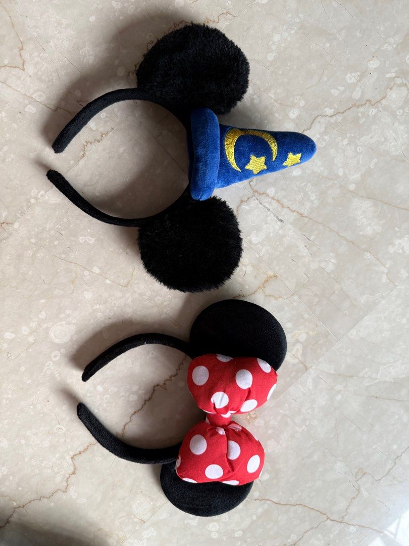Disney Mickey Mouse & Minnie Mouse Ears Headbands, Women's Fashion ...
