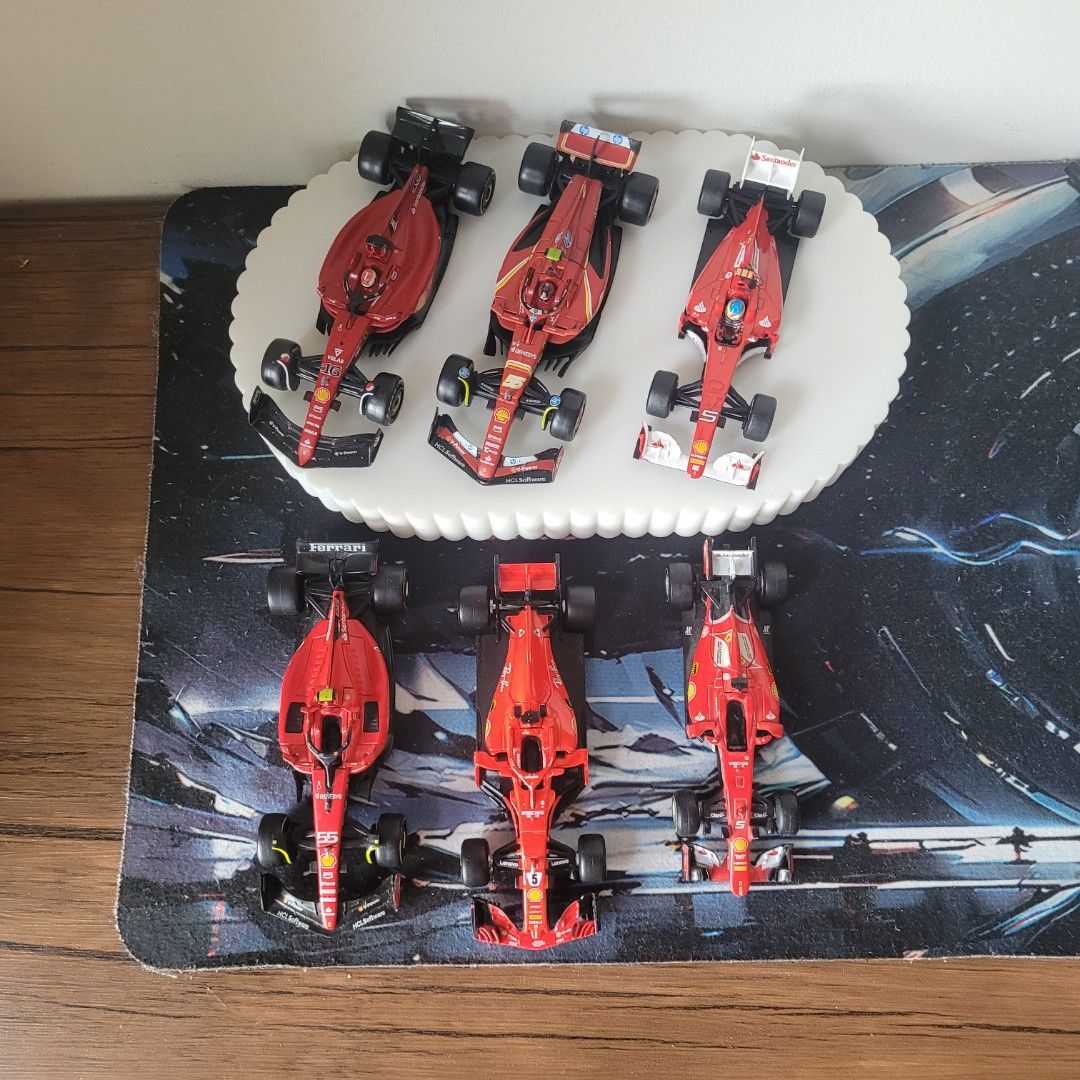 URGENT Ferrari F1 Model Cars - Set of 6, Hobbies & Toys, Toys & Games ...