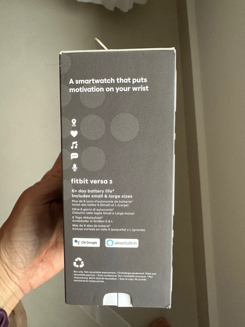 Fitbit Versa 3 Smartwatch - Black, Mobile Phones & Gadgets, Wearables ...