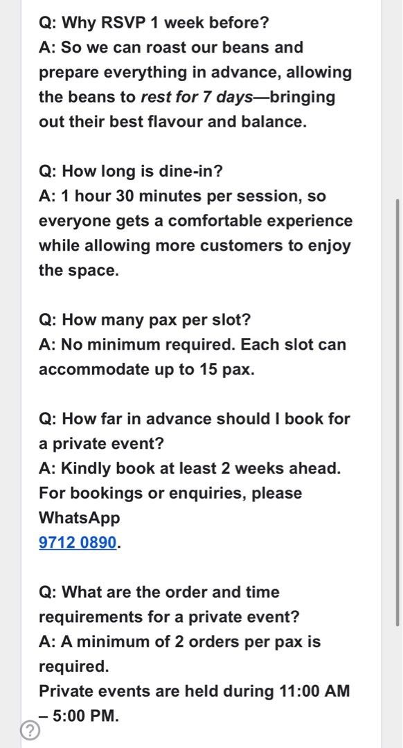 (Free space) Private event space / Cafe (15 PAX MAX), Announcements on ...