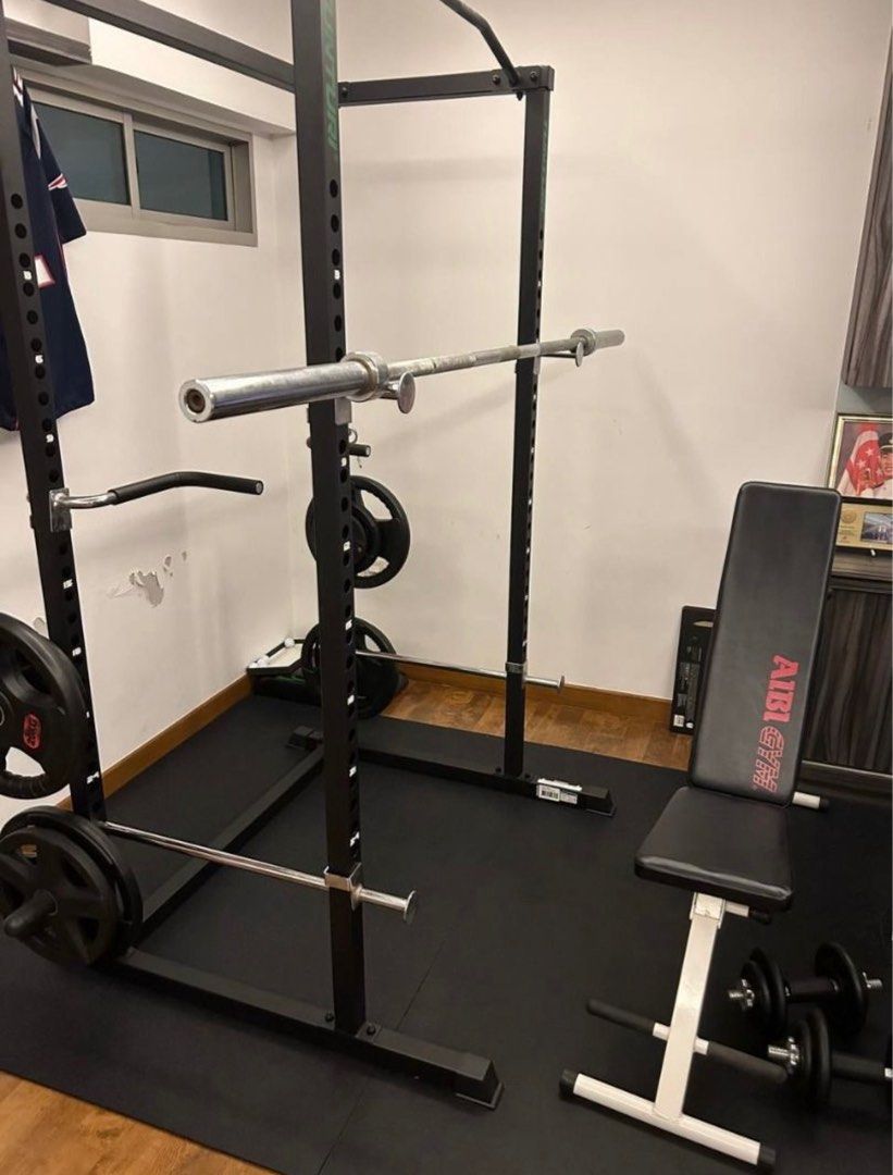 Full Home Gym Set Up with Squat Rack (AIBI), Sports Equipment, Exercise ...
