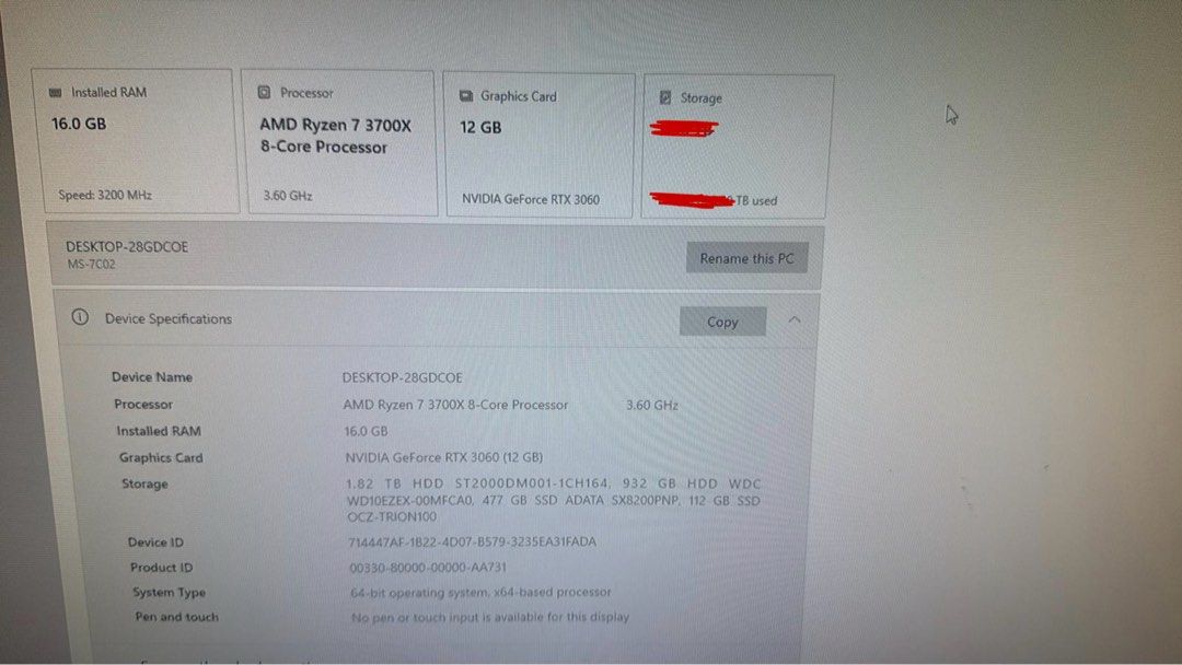 Gaming PC - AMD Ryzen 7 3700X, RTX 3060, Computers & Tech, Desktops on ...