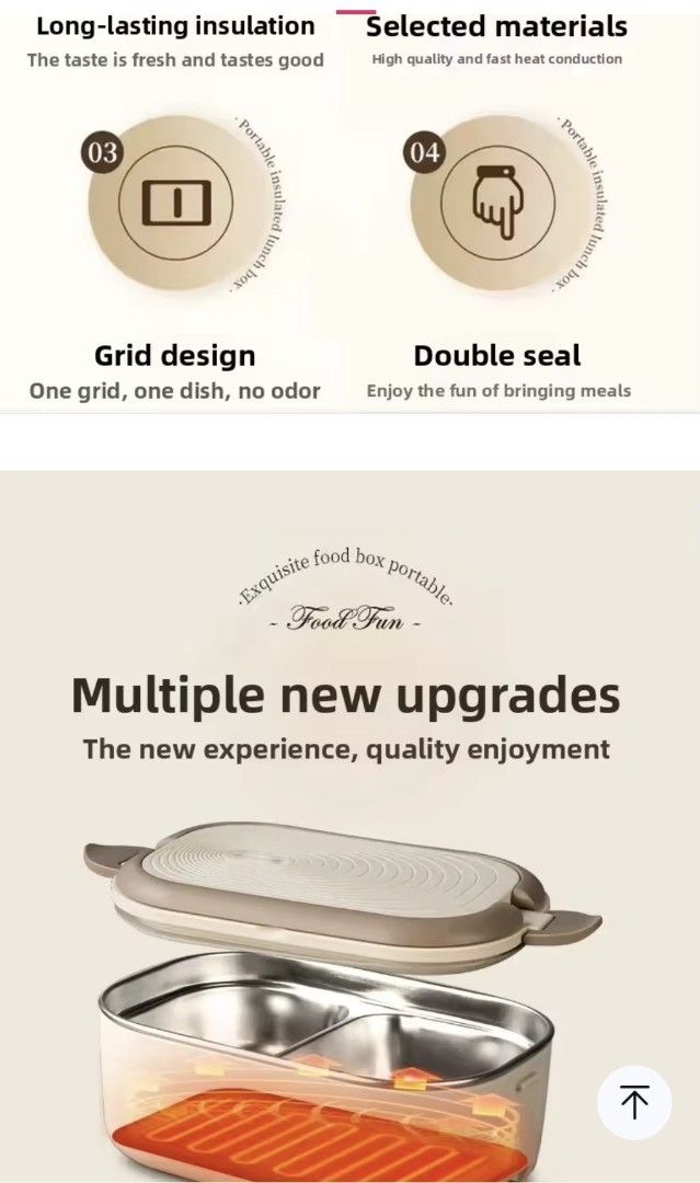 Heated Lunch Box - brown Portable and Electric, Furniture & Home Living ...