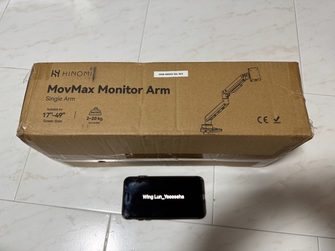 Hinomi MovMax Heavy Duty Monitor Arm Stand (Single Monitor), Computers ...