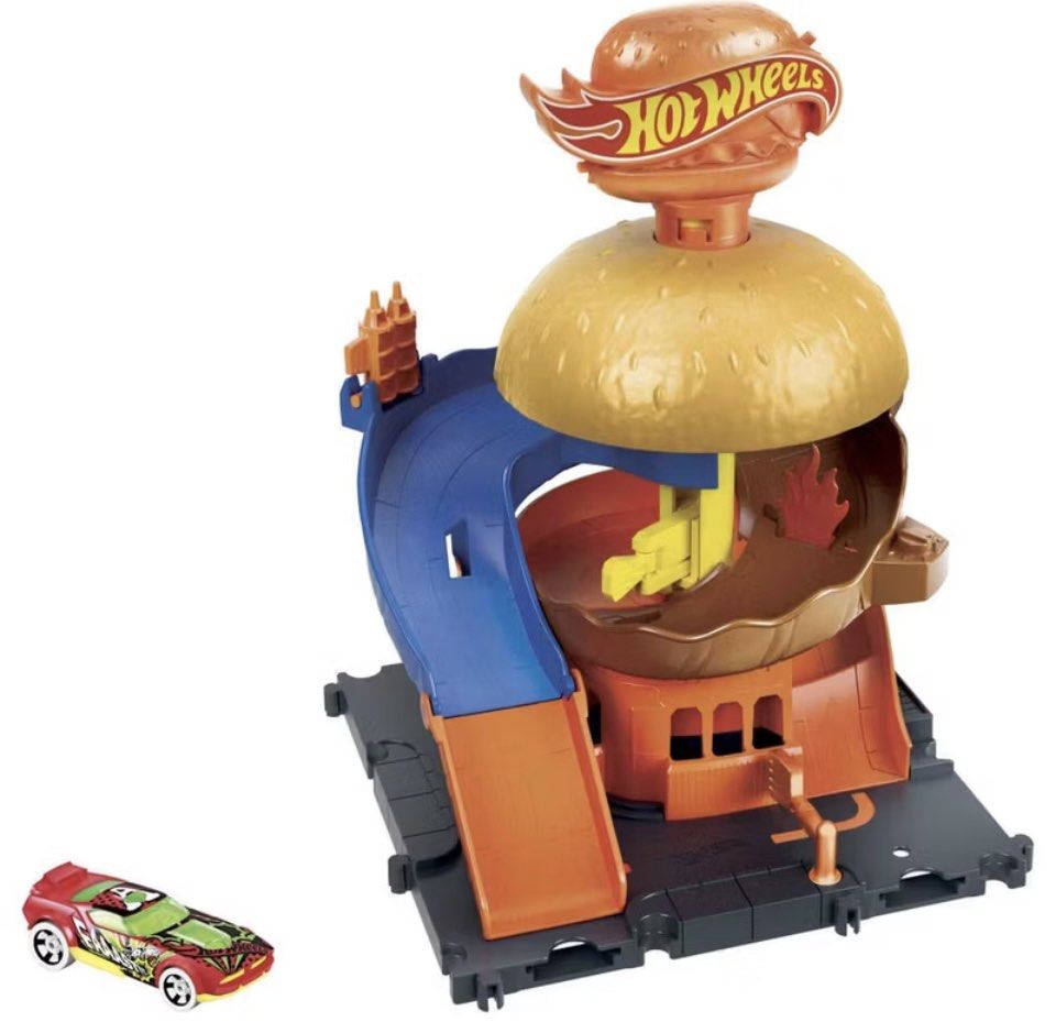 Hot Wheels City Downtown Burger Drive-Thru Playset (car not included ...