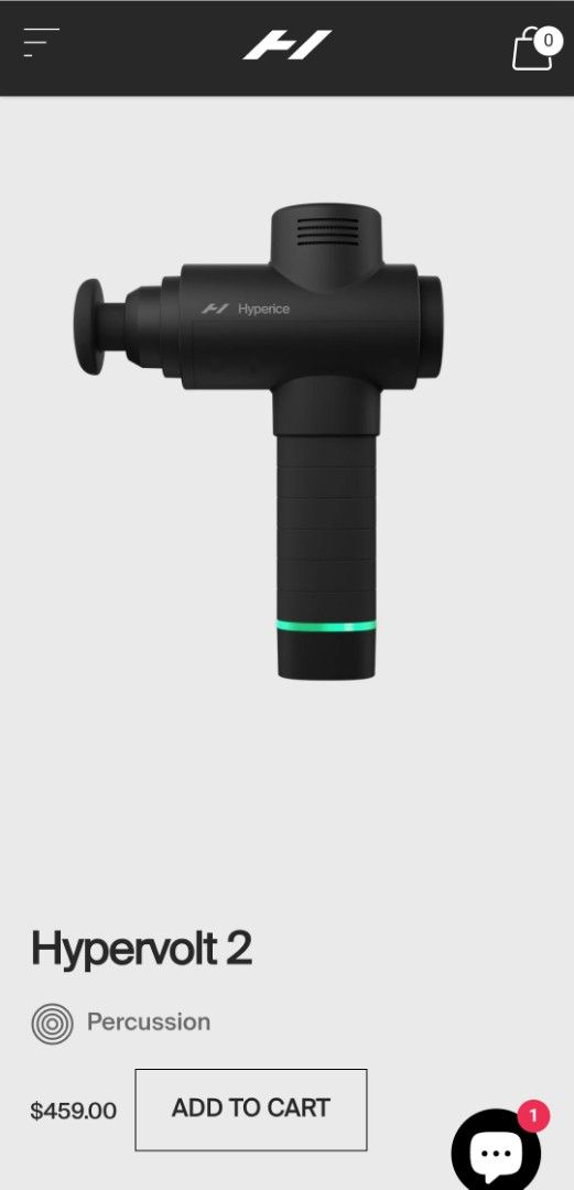 Hyperice Hypervolt 2 Percussion Massage Gun, Health & Nutrition ...