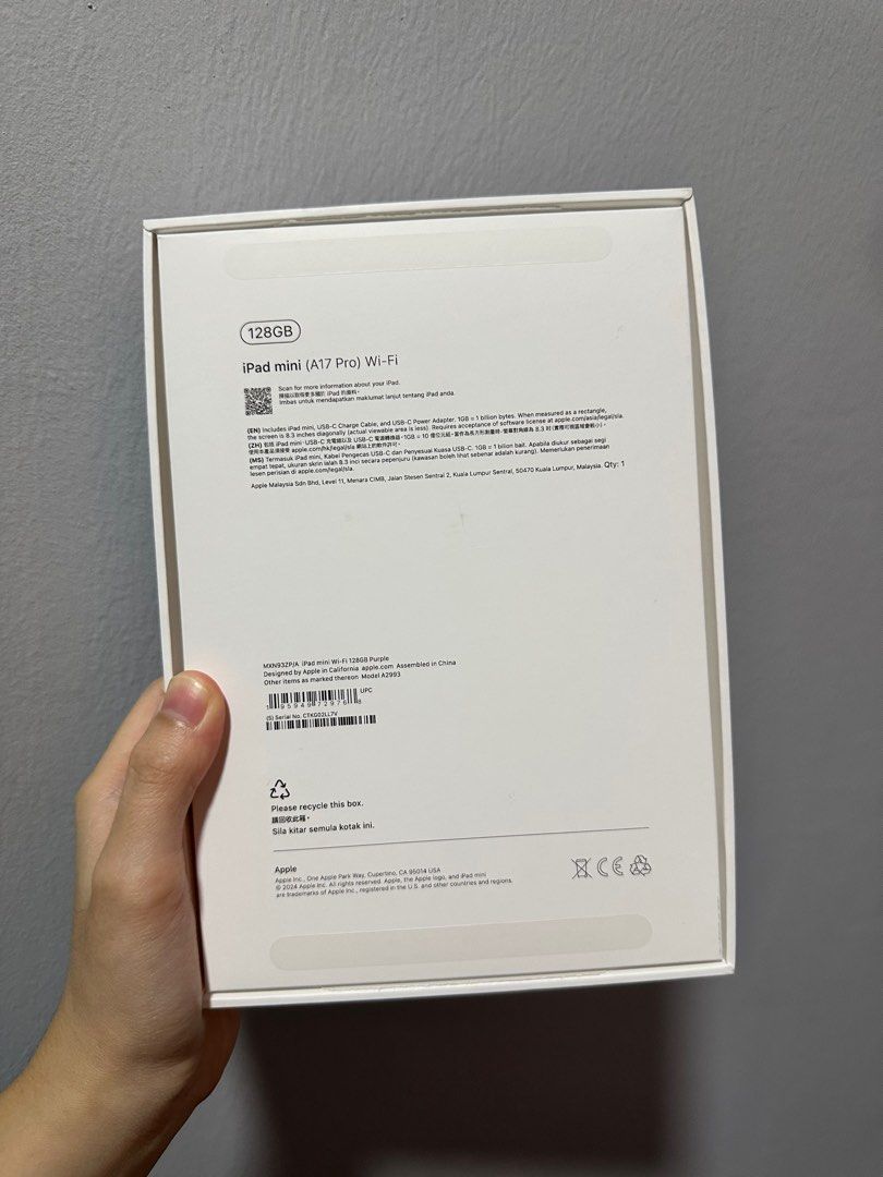 iPad mini (A17 Pro) 8.3" WiFi (2024) 128GB Purple, Mobile Phones ...
