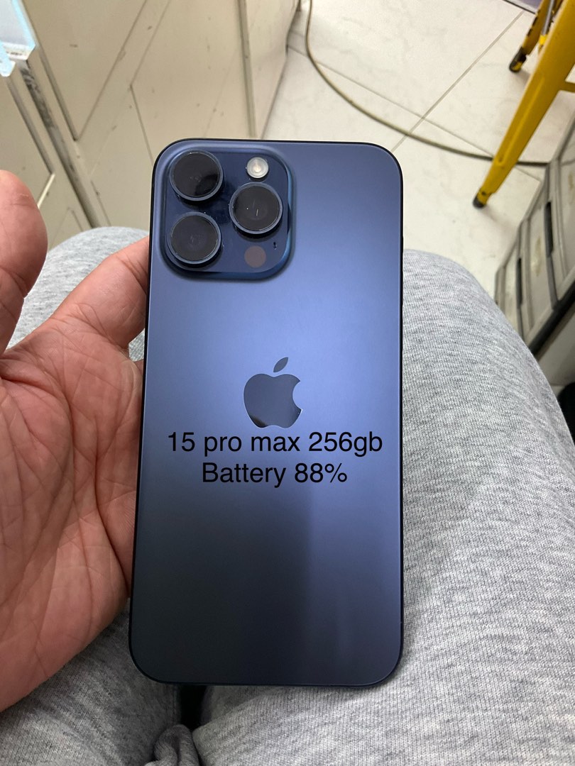 iPhone 15 Pro Max Blue Titanium 256GB, Mobile Phones & Gadgets, Mobile ...