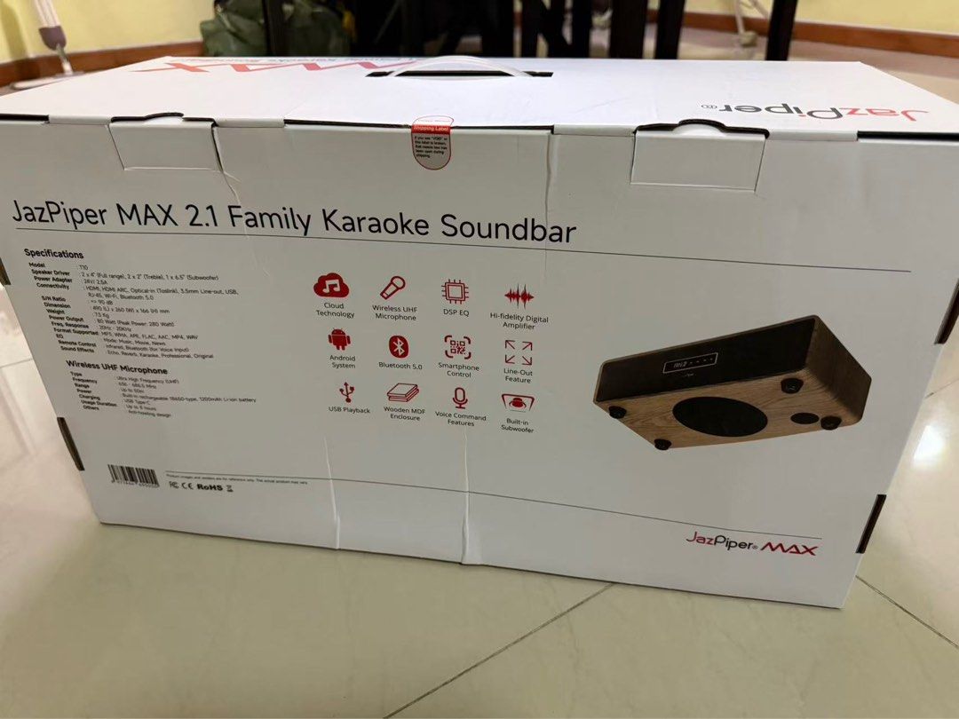 JazPiper MAX 2.1 Family Karaoke Soundbar, Audio, Soundbars, Speakers ...