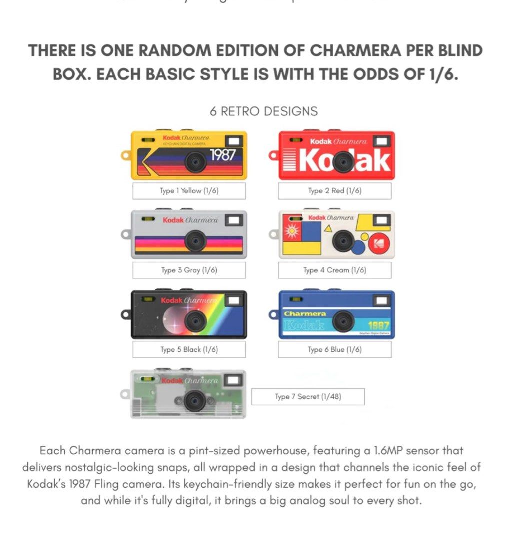 Kodak Charmera Blind Box, Photography, Cameras on Carousell