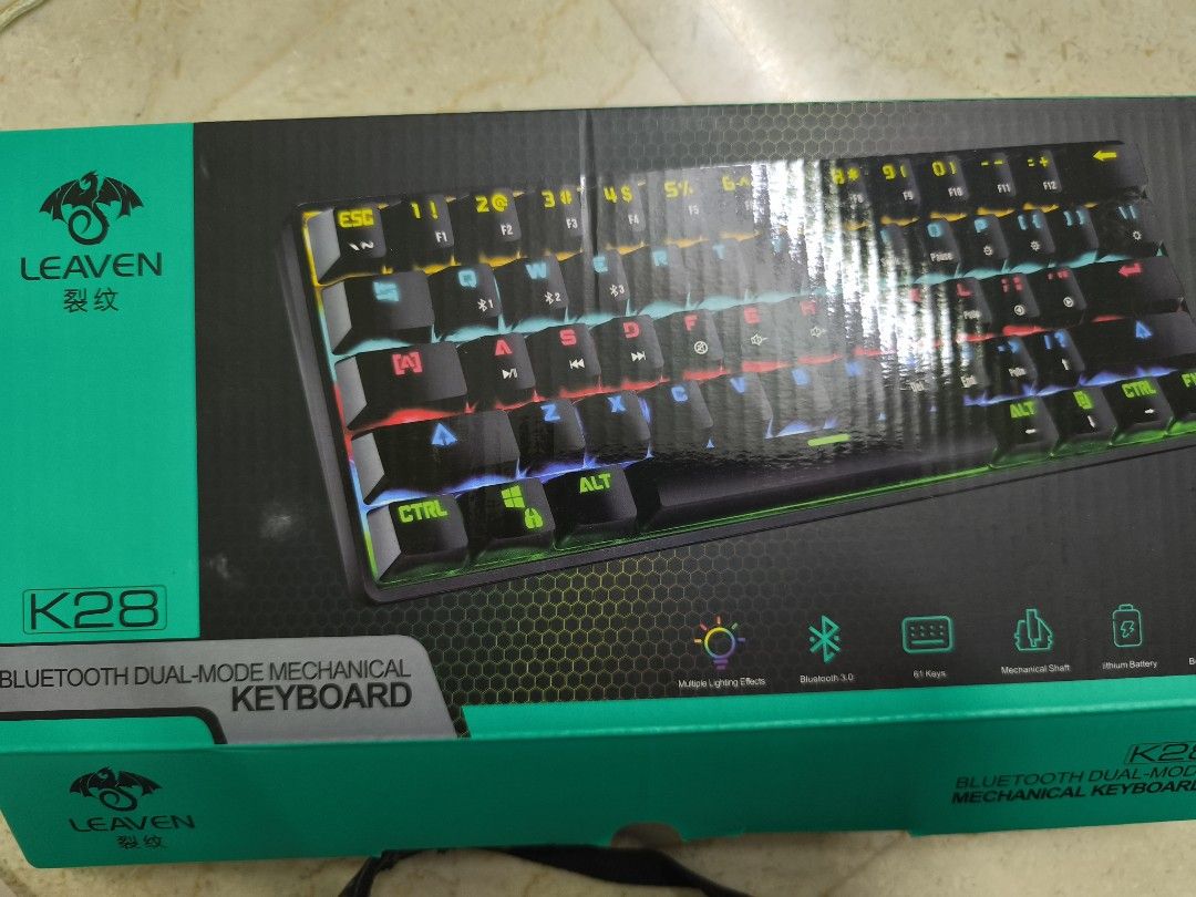 Leaven K28 Bluetooth Dual-Mode Mechanical Keyboard, Computers & Tech ...