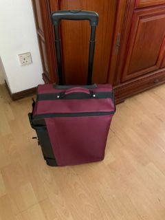 Blue Rolling Suitcase with Telescopic Handle, Hobbies & Toys, Travel ...