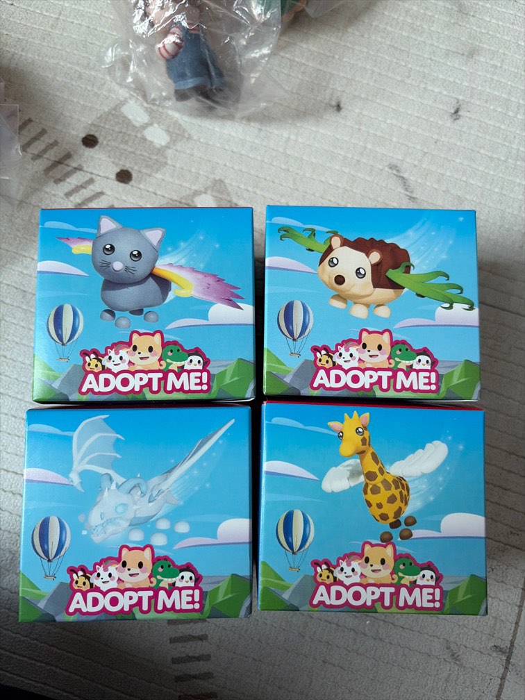 Mcd Happy meal toy adopt me cat hedgehog dragon giraffe, Hobbies & Toys ...