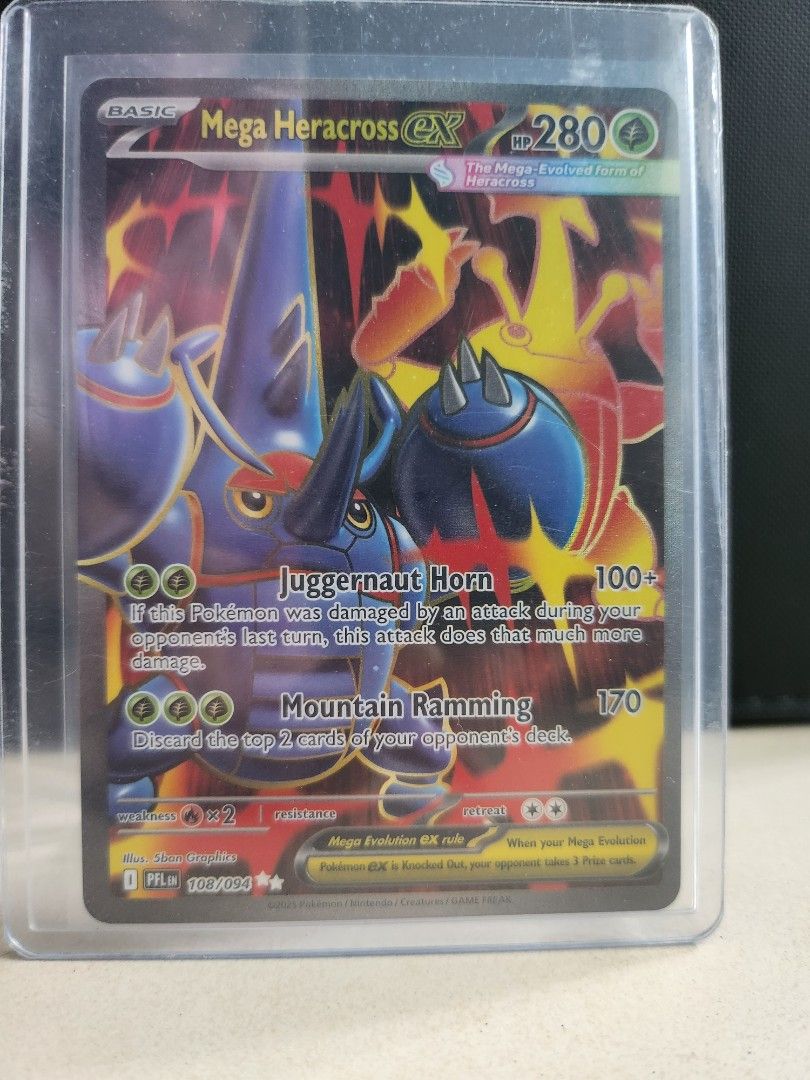 Mega Heracross EX Pokemon Card (Phantasmal Flames), Hobbies & Toys ...