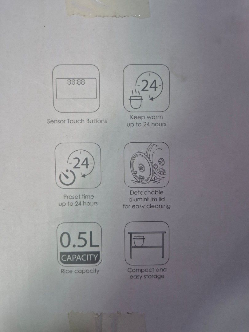 Mistral Digital Rice Cooker MRC16C 0.5-litre, TV & Home Appliances ...