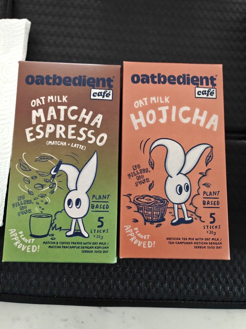 Oatbedient Oat Milk Matcha Espresso & Hojicha, Food & Drinks, Beverages ...