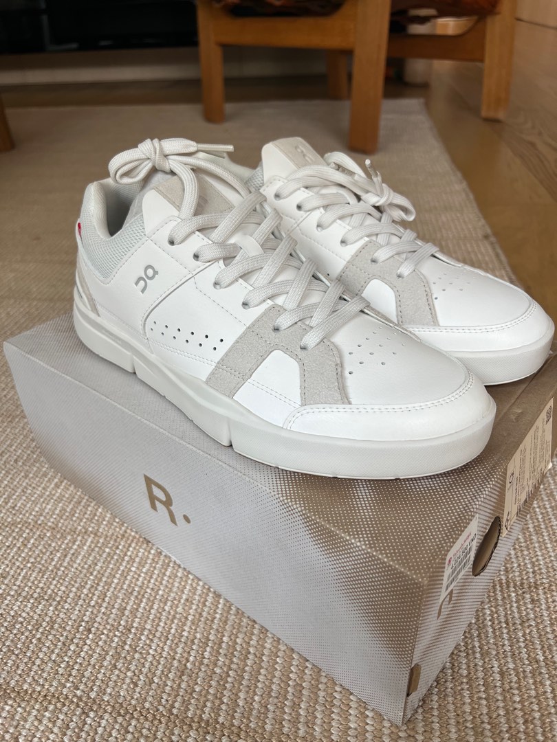 On Cloud THE ROGER Clubhouse Sneakers - White/Sand, Luxury, Sneakers ...