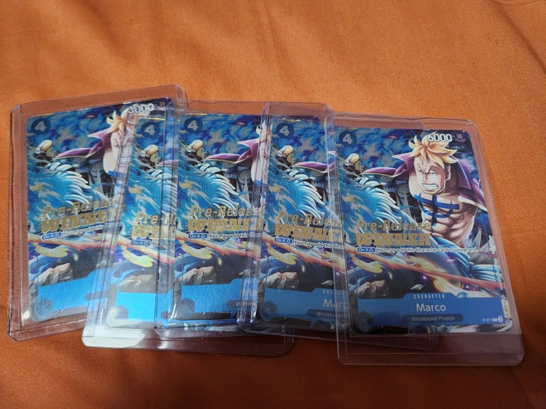 English One Piece Card Game - Marco Pre Release Winner, Hobbies & Toys ...