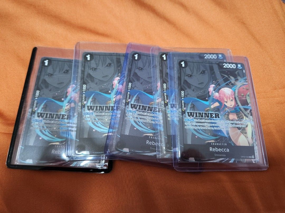 English One Piece Card Game - Rebecca Winner Card, Hobbies & Toys, Toys ...