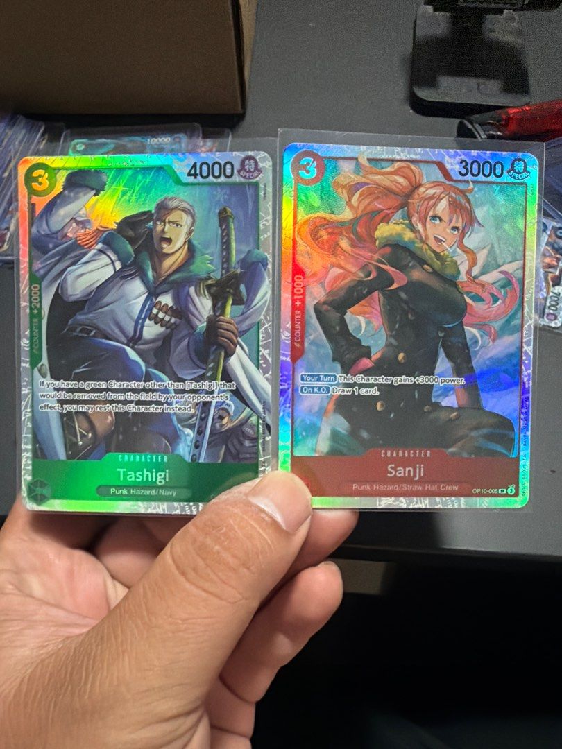 One Piece Card Game - Tashigi & Sanji Cards, Hobbies & Toys, Toys ...