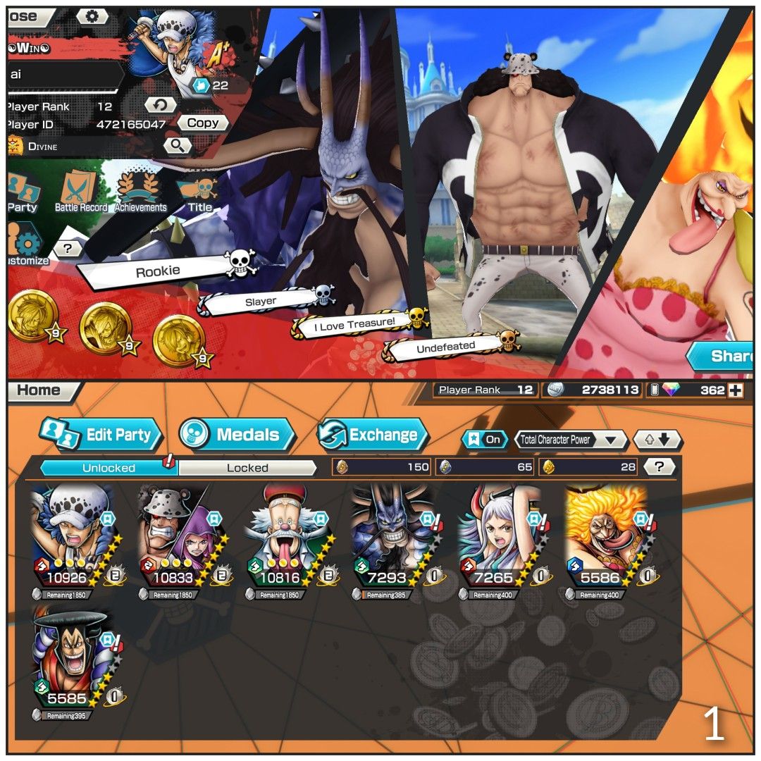 OPBR Acc | 5 Extreme | Law Max, Kaido Hybrid, Yamato, Linlin & Oden ...