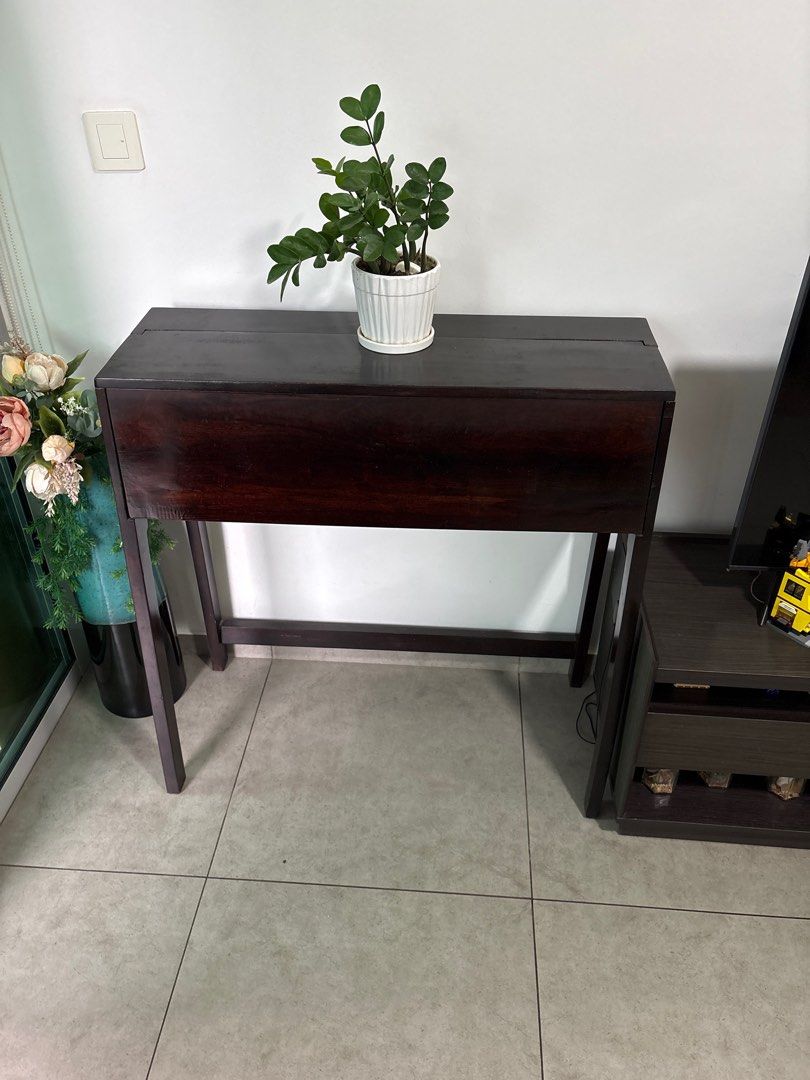 Original Solid Wood Teakwood Table dual use office study and artifact ...