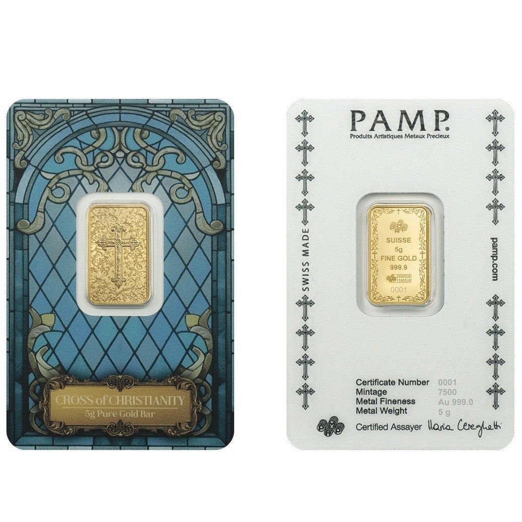 Pamp Suisse|5g Cross of Christianity Limited Edition Gold Bar (5 gram ...
