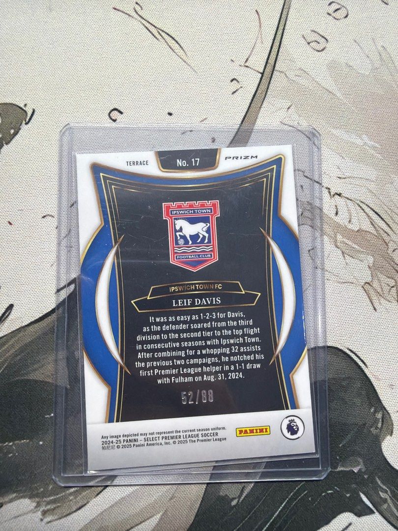 Panini Select Premier League Leif Davis Card, Hobbies & Toys, Toys ...