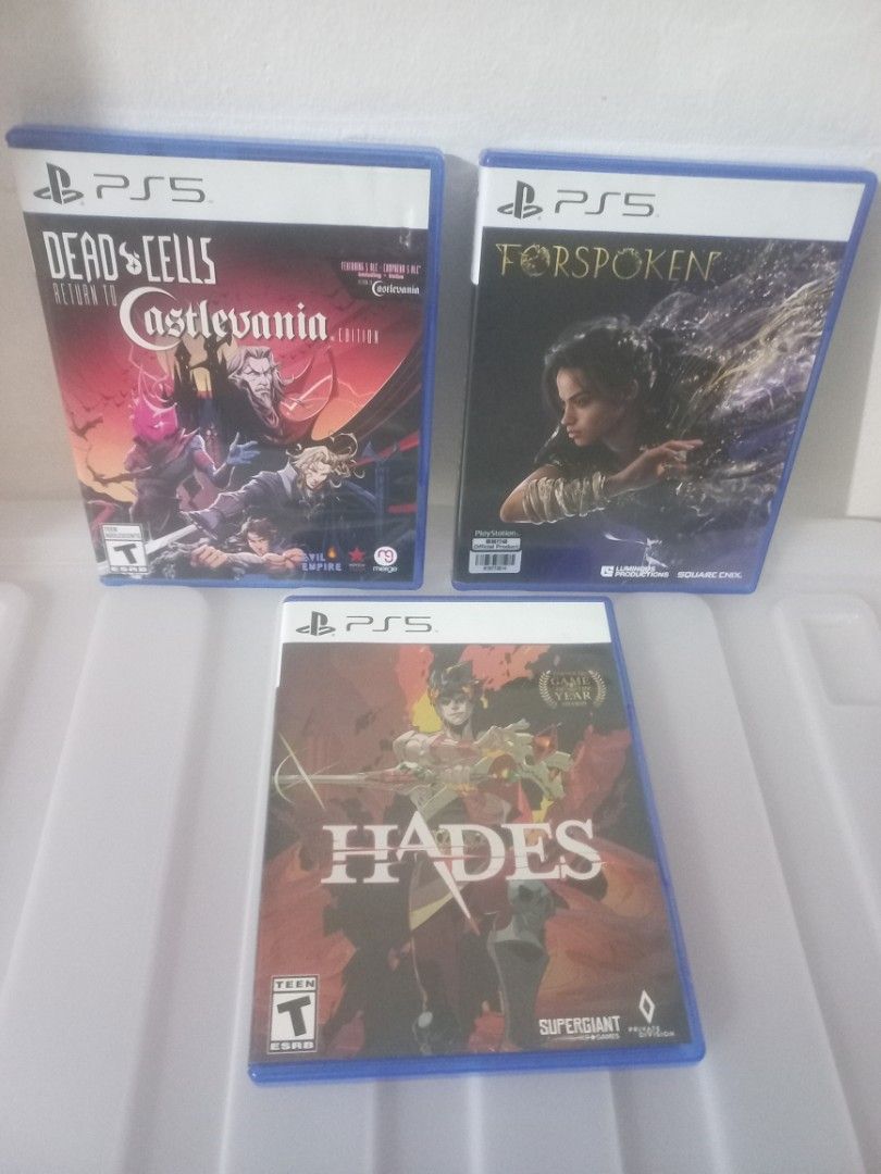 Playstation 5 Hades,Forspoken,Dead & Cell Castlevania, Video Gaming ...