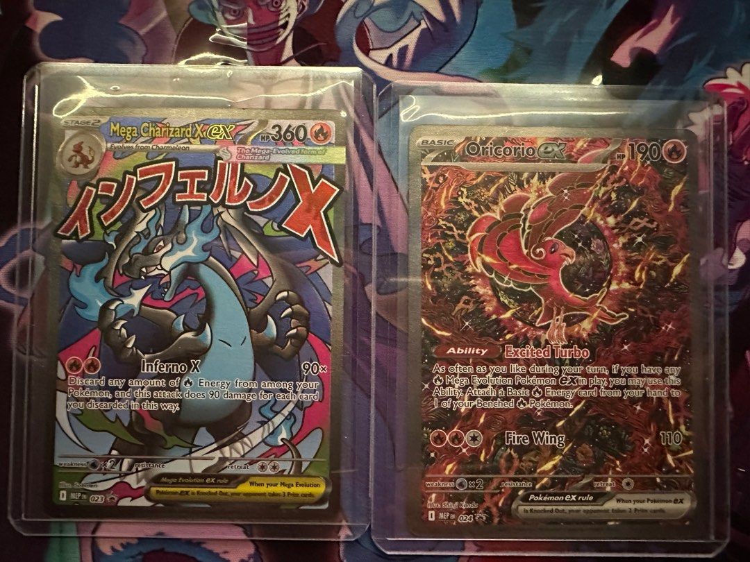 Pokemon Cards - Mega Charizard X EX & Oricorio EX, Hobbies & Toys, Toys ...