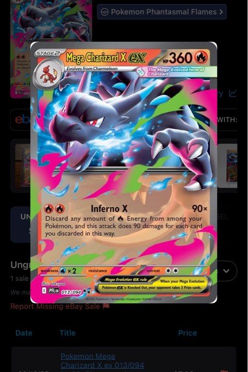 Pokemon Mega Charizard X ex 013/094, Hobbies & Toys, Toys & Games on ...