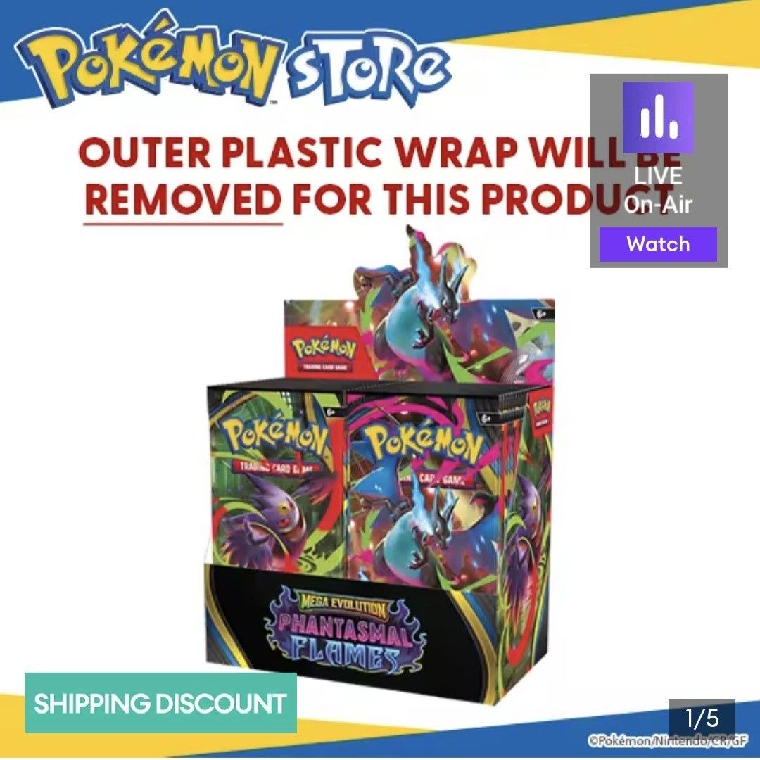 Pokemon TCG: Mega Evolution Phantasmal Flames Booster Box, Hobbies ...
