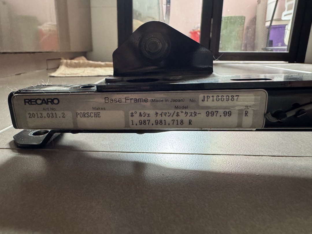 Porsche recaro base frame seat rail (right hand side), Car Accessories ...