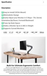 PRISM+ Arc Neo Dual Monitor Arm, Computers & Tech, Parts & Accessories ...