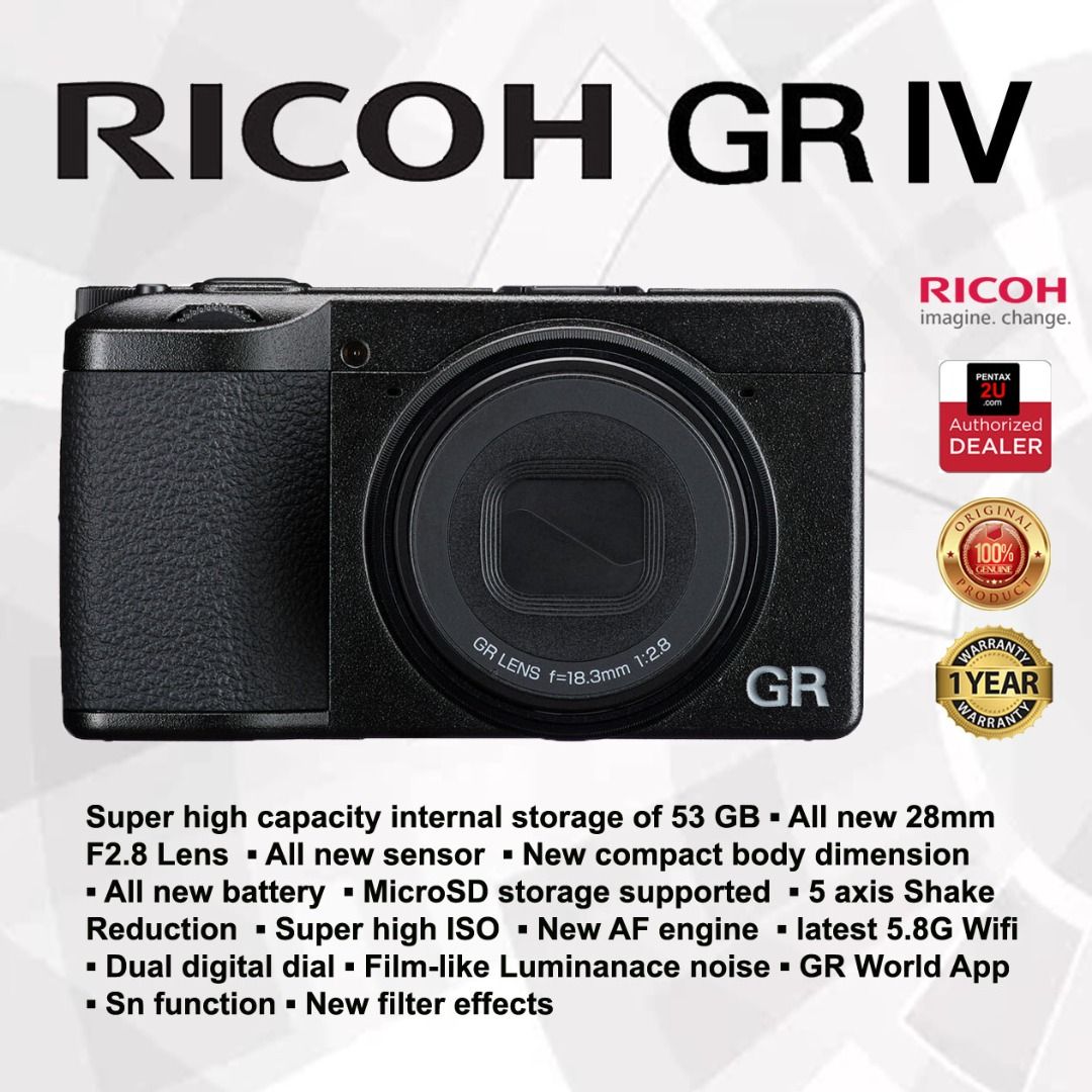Ricoh GR IV (New 2025 Model), Photography, Cameras on Carousell