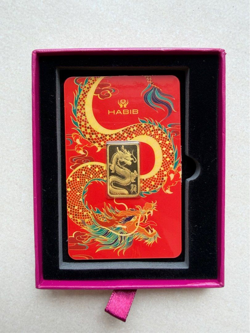 (Nice SN:93) HABIB 2024 Lunar Dragon 5g LBMA Fine Gold Bar Emas 999.9 ...