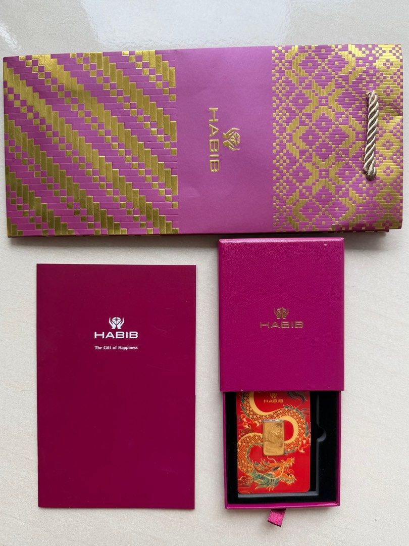 (Nice SN:93) HABIB 2024 Lunar Dragon 5g LBMA Fine Gold Bar Emas 999.9 ...