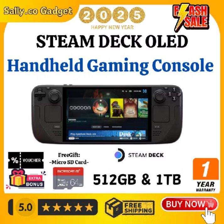 Steam Deck OLED Handheld Gaming Console, Video Gaming, Video Game ...