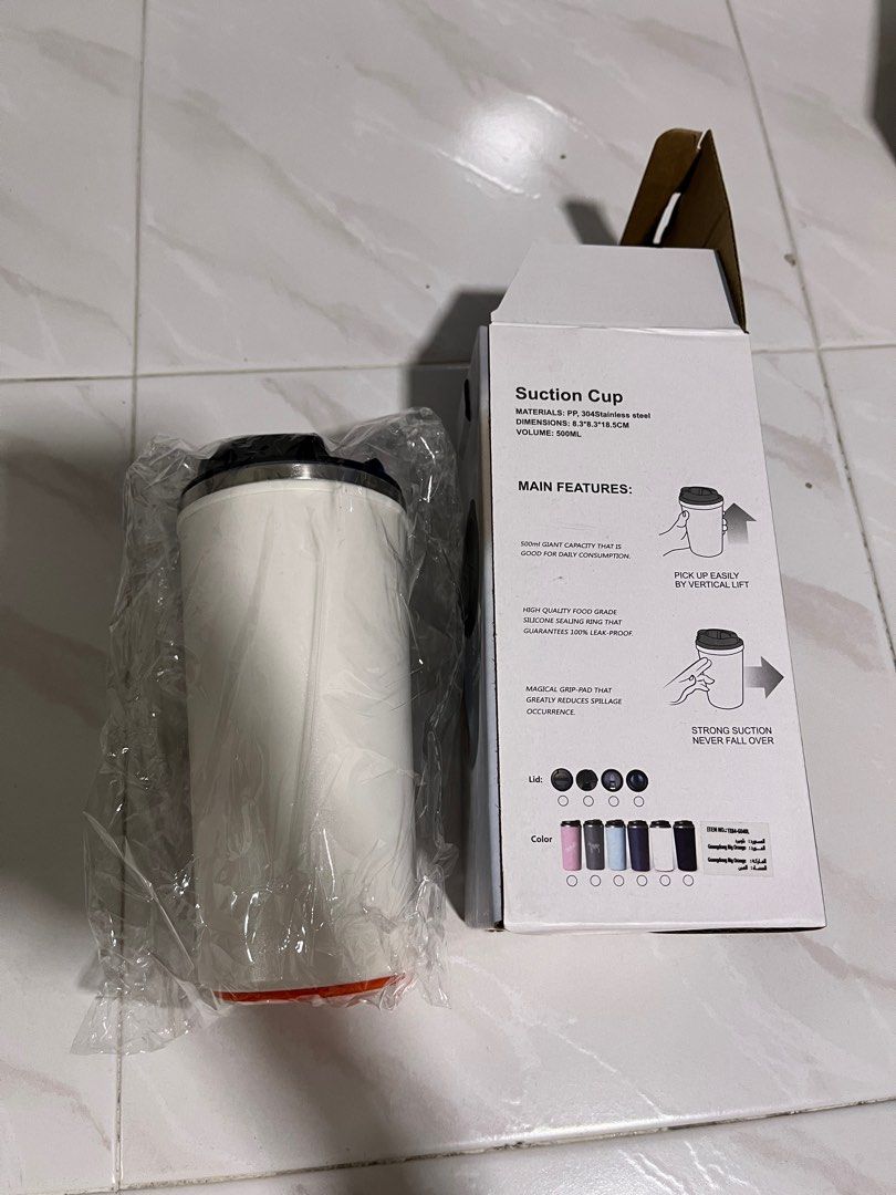 Suction Cup Cafe Tumbler - 500ml, Furniture & Home Living, Kitchenware ...