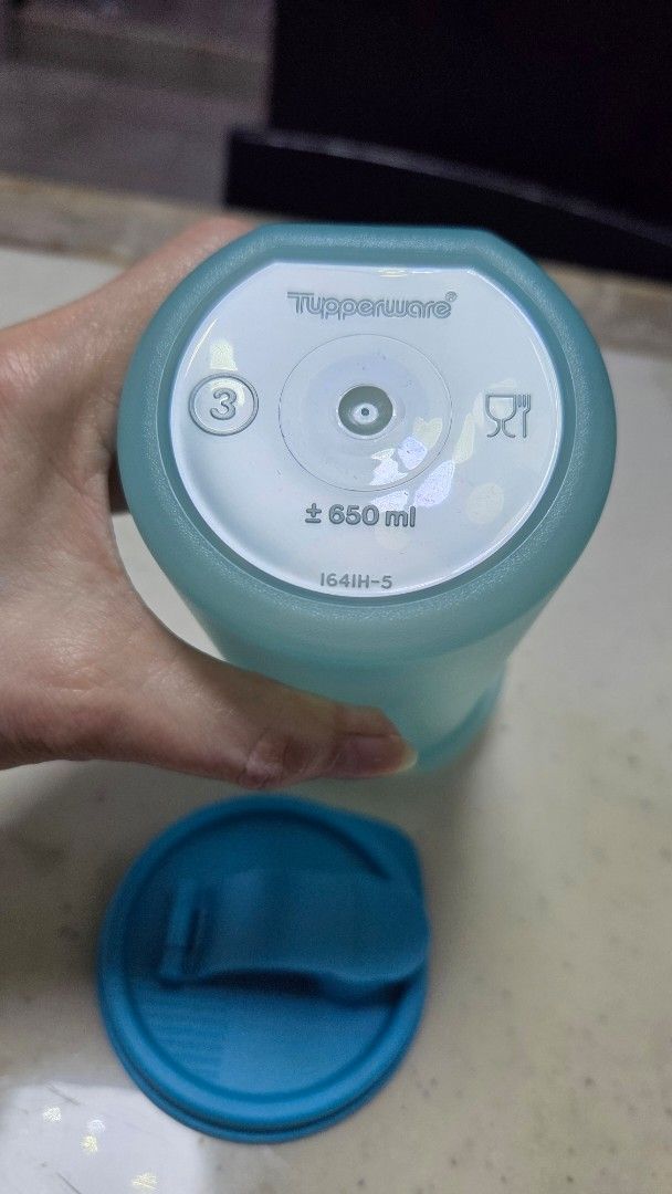 Tupperware 650ml Water Bottle with Flip Top, Furniture & Home Living ...