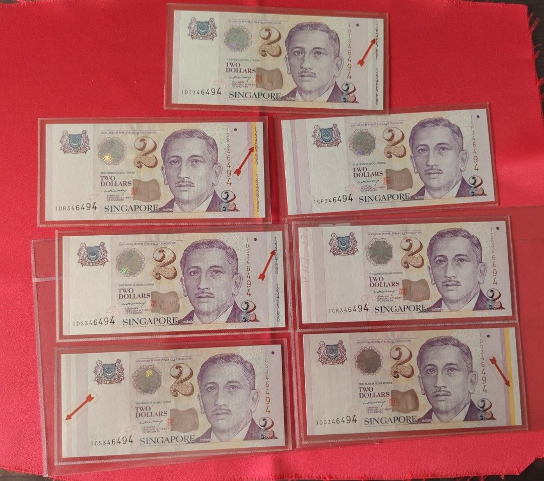 Ultra-Rare Singapore $2 Portrait series Sequential Misalignment Error ...