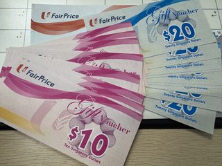 6% off $10 NTUC Fairprice physical vouchers, Tickets & Vouchers ...