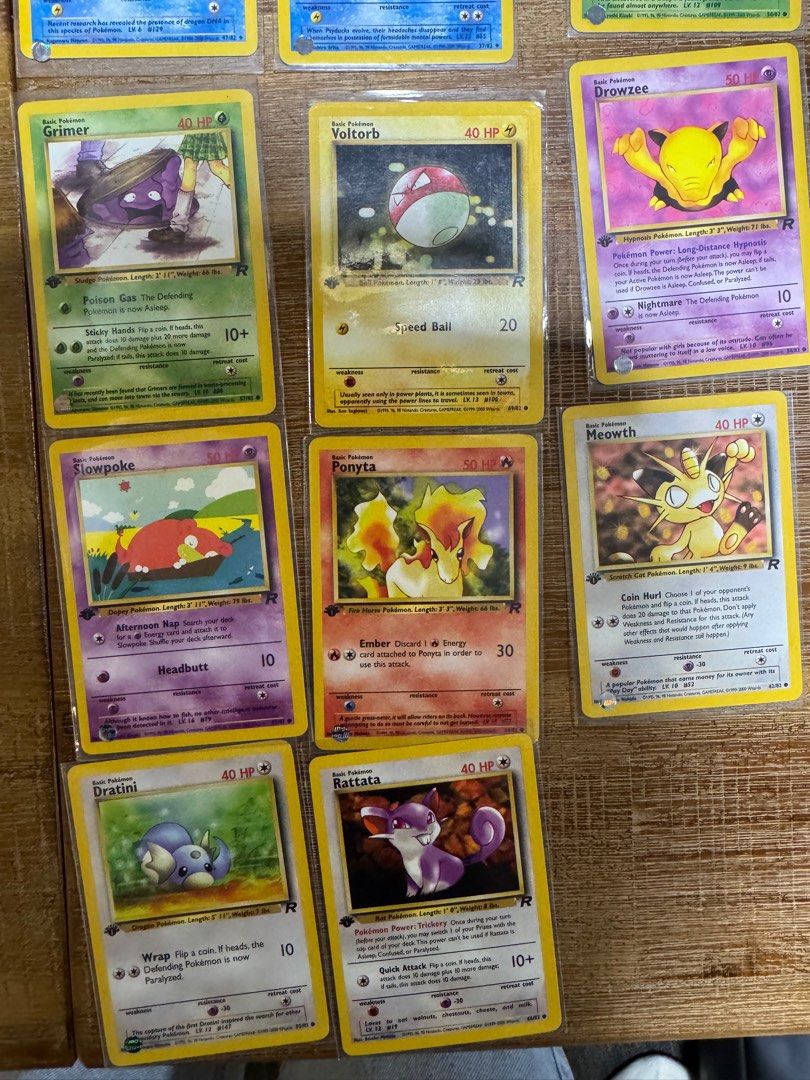 1st Ed Team Rocket & Unlimited Vintage Pokemon Cards - Assorted ...