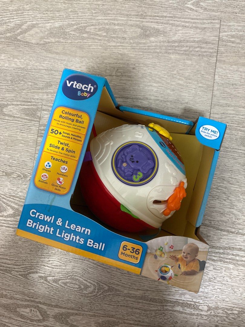 VTech Crawl & Learn Bright Lights Ball, Babies & Kids, Infant Playtime ...