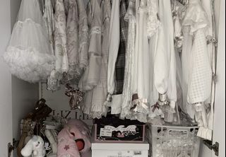 BN Rojita Lace Ruffle Heart Charm Ribbon One-piece jirai kei jiraikei ...