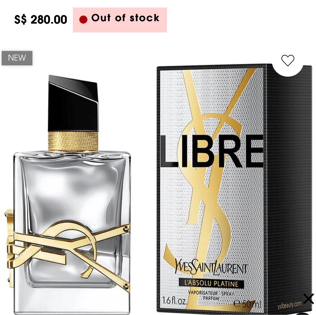 YSL Libre L'Absolu Platine 90ml, Beauty & Personal Care, Fragrance ...