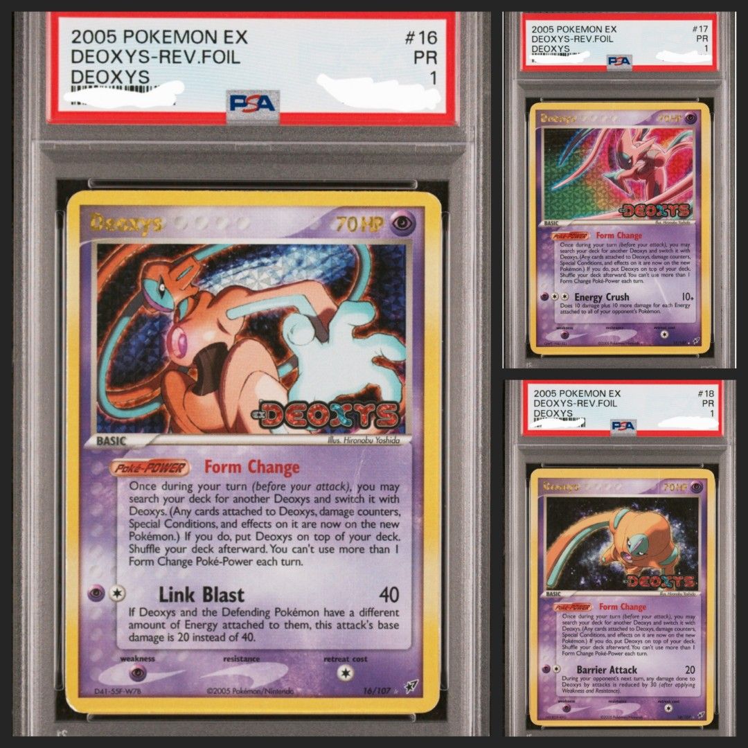 [PSA 1] [SEQUENTIAL SET] 2005 Pokemon EX Deoxys Normal,Attack,Defense ...