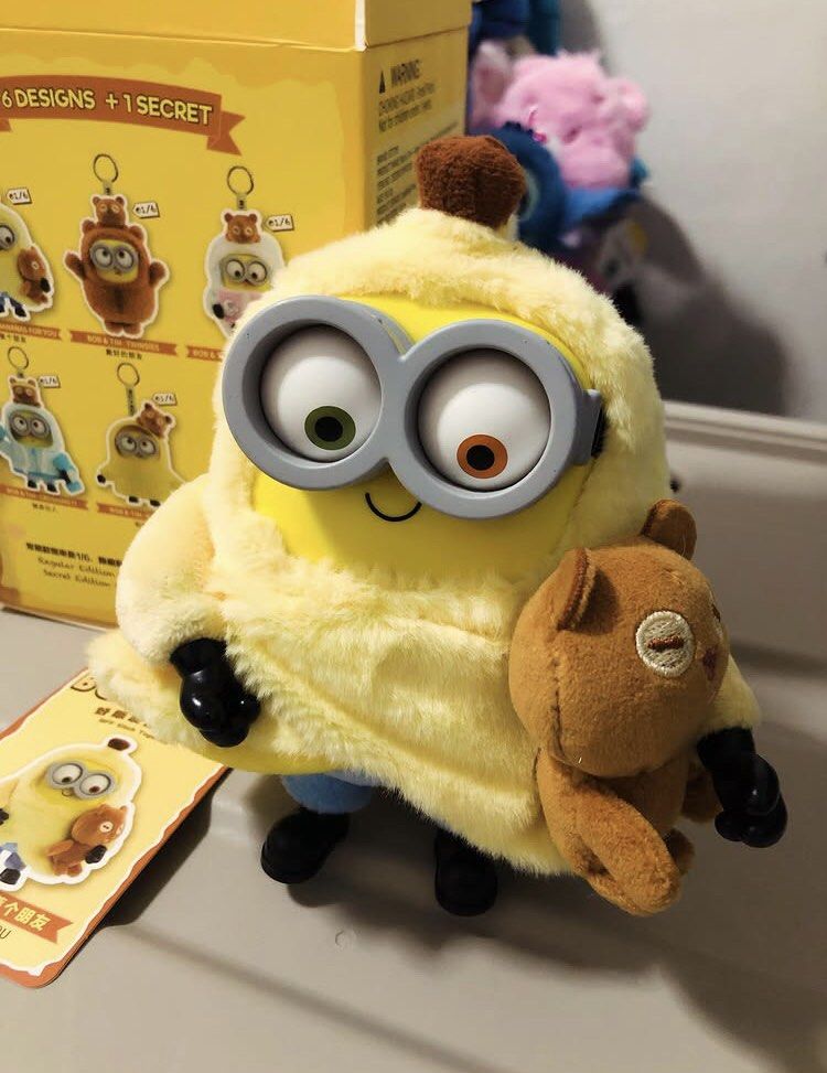 52 Toys x Minions Bob + Tim Better Together Series Vinyl Plush Keychain ...