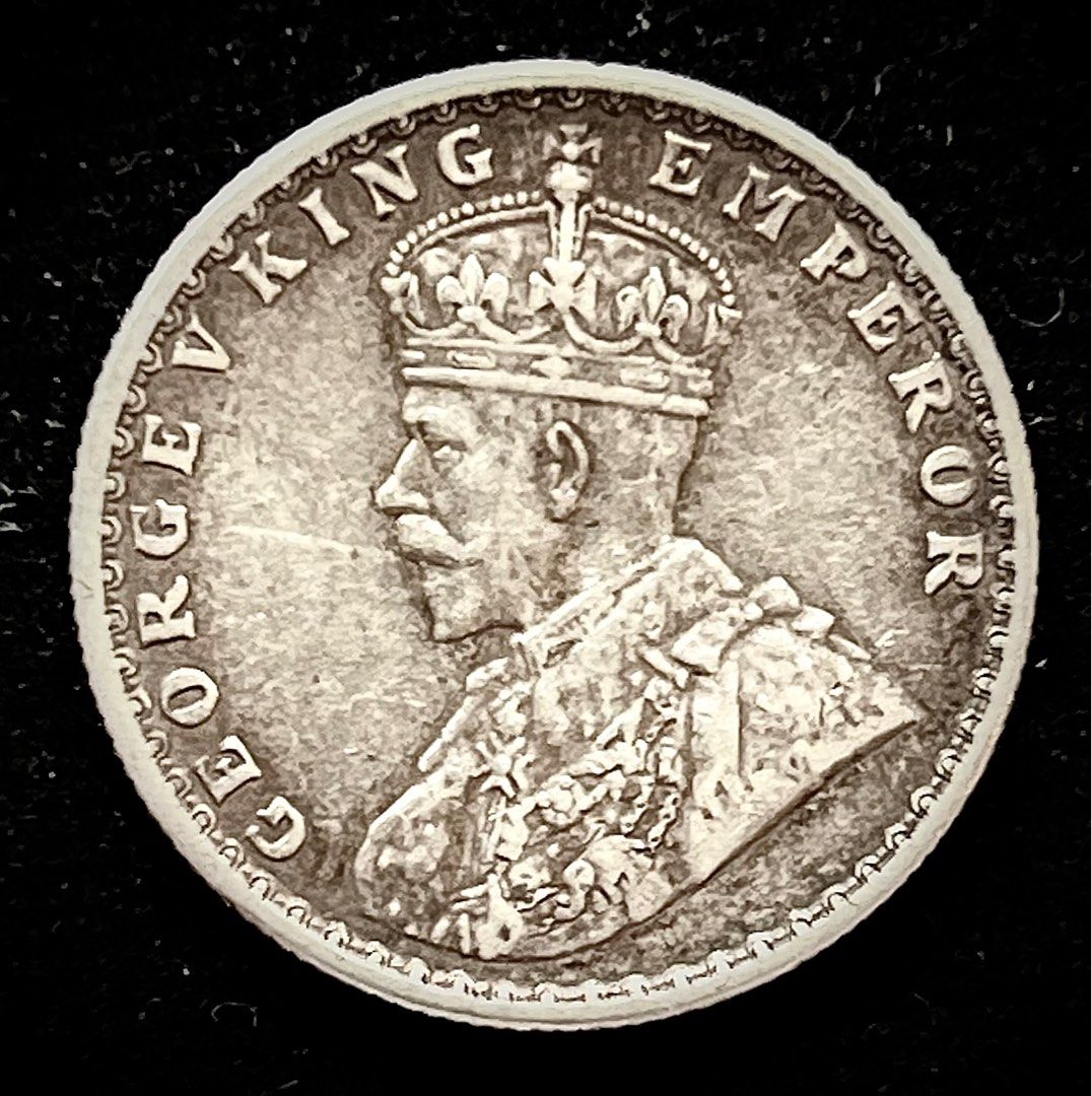 1919 Old British India Raj Princely States King George V HALF ½-Rupee ...
