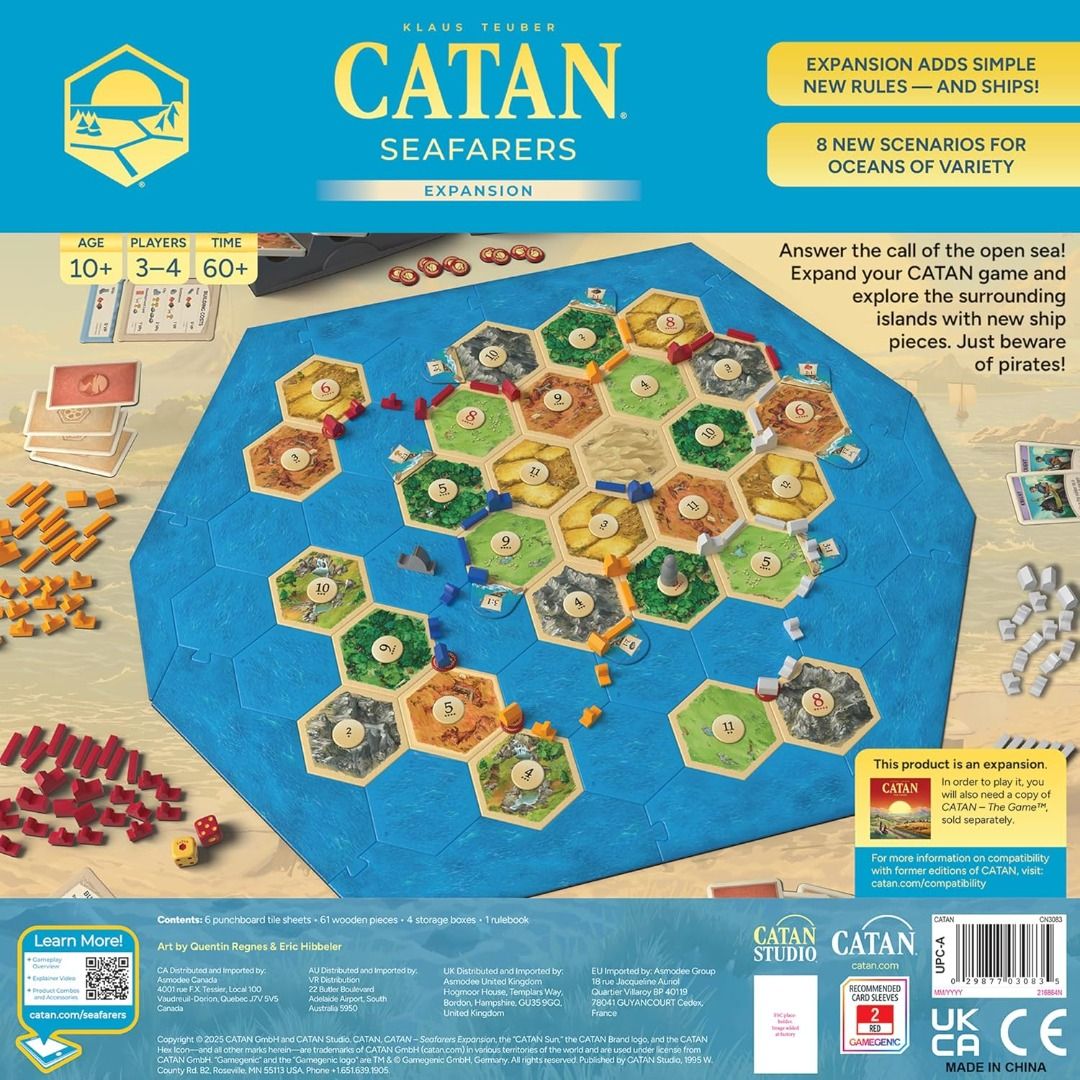 CATAN 6th Edition Seafarers Board Game EXPANSION (Original) - Ages 12 ...
